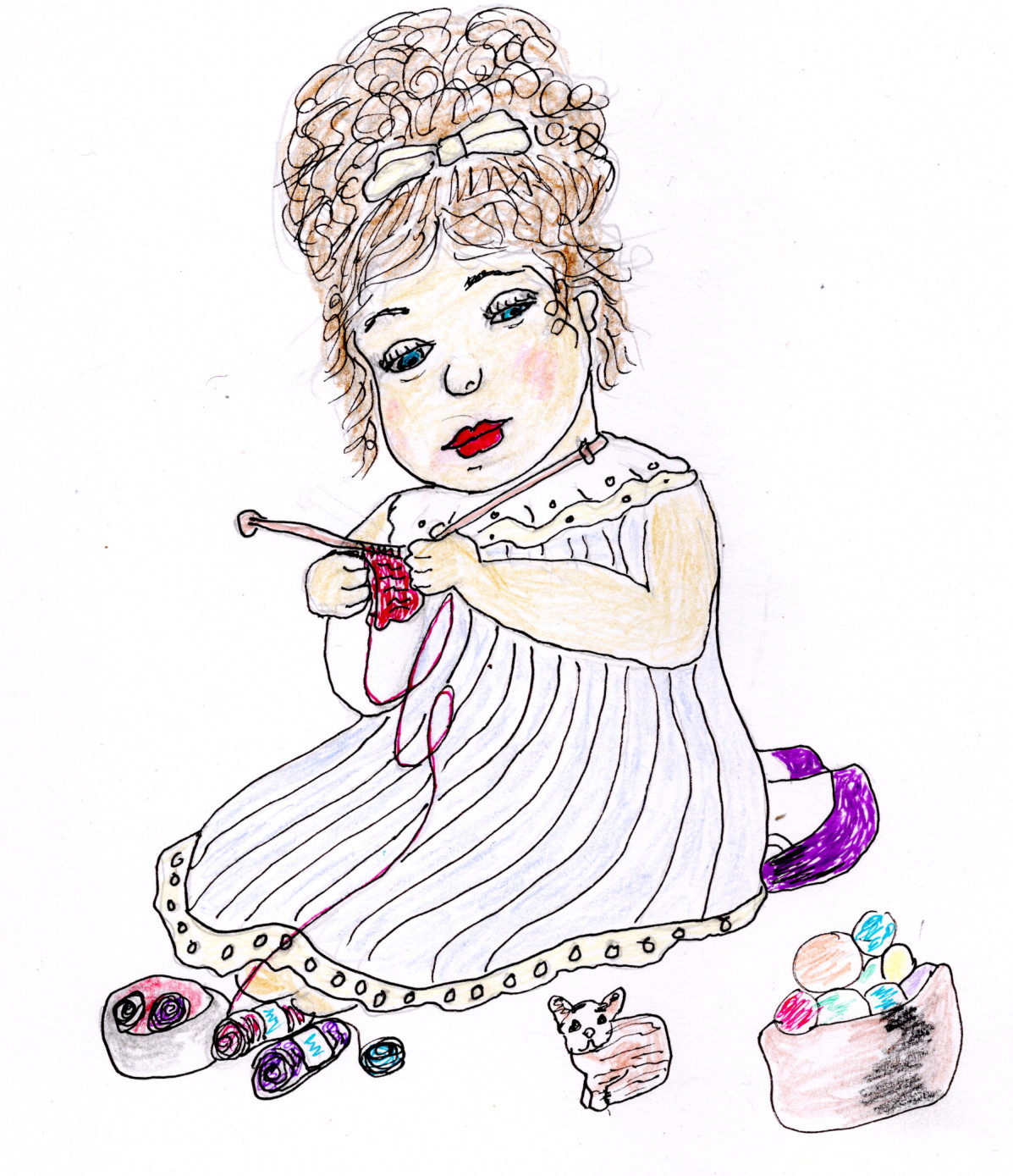 From A Sketch To Cross Stitch Art – Through My Eyes